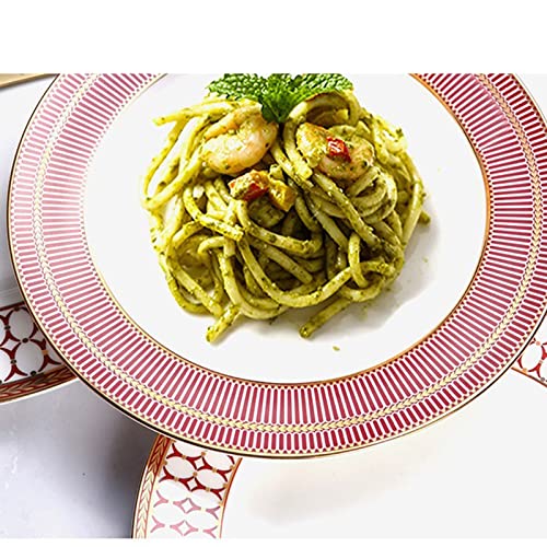 KOWMcp Dinner Plates Model Room Table Decoration Bone Porcelain Plate Knife Fork Restaurant Steak Dish Coffee Cup Dishes