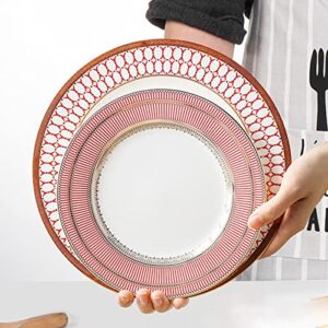 KOWMcp Dinner Plates Model Room Table Decoration Bone Porcelain Plate Knife Fork Restaurant Steak Dish Coffee Cup Dishes