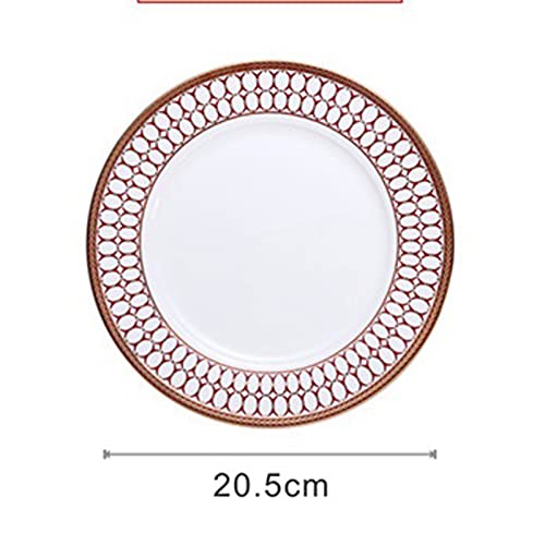 KOWMcp Dinner Plates Model Room Table Decoration Bone Porcelain Plate Knife Fork Restaurant Steak Dish Coffee Cup Dishes