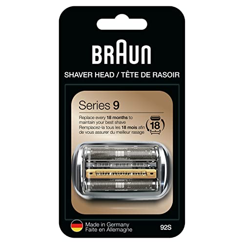 Braun Series 9 Electric Shaver Replacement Head - 92S - Compatible with all Series 9 Electric Razors 9290cc, 9291cc, 9370cc, 9293s, 9385cc, 9390cc, 9330s, 9296cc