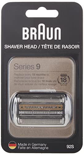 Braun Series 9 Electric Shaver Replacement Head - 92S - Compatible with all Series 9 Electric Razors 9290cc, 9291cc, 9370cc, 9293s, 9385cc, 9390cc, 9330s, 9296cc