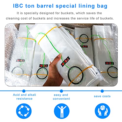 IBC Tote Cove, 275 Gallon IBC Water Storage Barrel Liner Bags,1000 Liter Rain Barrel Protective Accessorie (with Bottom Water Outlet)