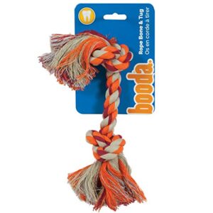 petmate booda two knot rope bone, multicolored, small