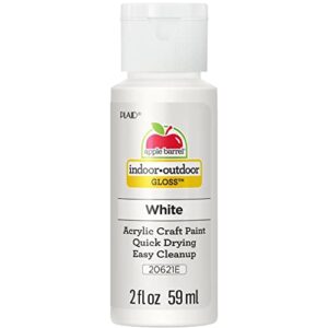 apple barrel gloss acrylic paint in assorted colors (2-ounce), 20621 white