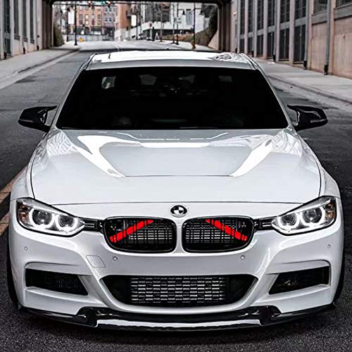 Red Grill Stripes for BMW F30 F32, Kidney Grille Inserts Trim for BMW 3 4 Series (F20 F30, Red)