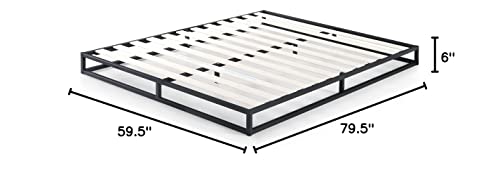 ZINUS Joseph Metal Platforma Bed Frame / Mattress Foundation / Wood Slat Support / No Box Spring Needed / Sturdy Steel Structure, Queen