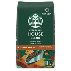 starbucks ground coffee—medium roast coffee—house blend—100% arabica—1 bag (18 oz)