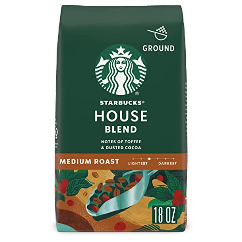 Starbucks Ground Coffee—Medium Roast Coffee—House Blend—100% Arabica—1 bag (18 oz)