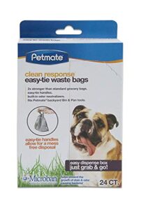 petmate 71082 24 count clean response heavy duty tie waste bags