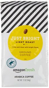 amazonfresh just bright ground coffee, light roast, 12 ounce