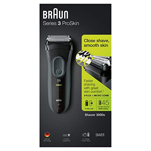 Braun Electric Razor for Men Foil Shaver, Rechargeable, Black, 4 Piece Set