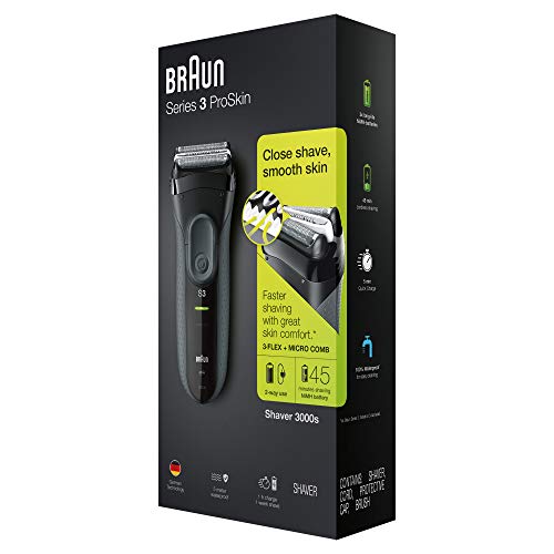 Braun Electric Razor for Men Foil Shaver, Rechargeable, Black, 4 Piece Set