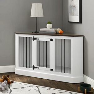 crosley winslow corner credenza dog crate