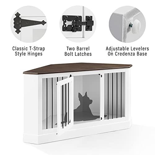 Crosley Winslow Corner Credenza Dog Crate