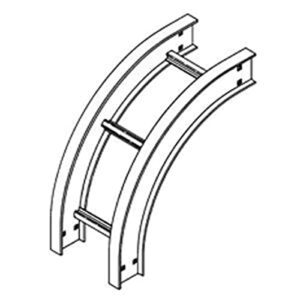 eaton electrical – 6a-18-90vo24 – cable tray fitting, 90 vertical outside bend, aluminum, 27 x 6 x 27 in, 24 in bend radius, 6 in. h, 27 in l