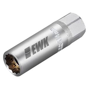 ewk 14mm 12 point thin wall magnetic spark plug socket for bmw, mini cooper, nissan, infiniti