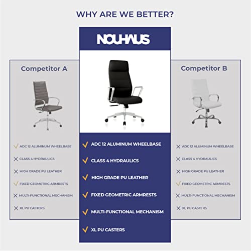 Nouhaus Schedule. The Simple Modern Office Chair. Work, Home Office Chair and Study Chair. Cute Desk Chair, Teen Executive Chair (Black)