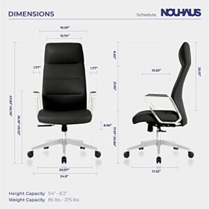 Nouhaus Schedule. The Simple Modern Office Chair. Work, Home Office Chair and Study Chair. Cute Desk Chair, Teen Executive Chair (Black)