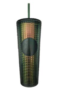 starbucks green rainforest grid iridescent tumbler fall 2022 venit 24oz