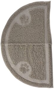 petmate arm & hammer half circle litter mat, pearl tan