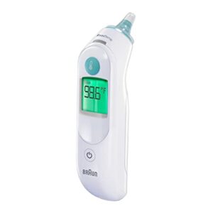 braun thermoscan 6, irt6515 – digital ear thermometer for adults, babies, toddlers and kids – fast, gentle, and accurate with color coded results