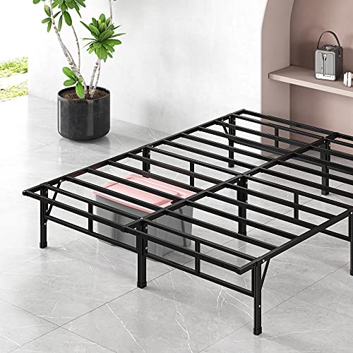 ZINUS SmartBase Compack Mattress Foundation / 14 Inch Metal Bed Frame / No Box Spring Needed / Sturdy Steel Slat Support, Queen