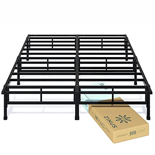 ZINUS SmartBase Compack Mattress Foundation / 14 Inch Metal Bed Frame / No Box Spring Needed / Sturdy Steel Slat Support, Queen