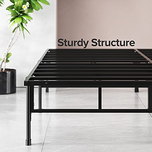 ZINUS SmartBase Compack Mattress Foundation / 14 Inch Metal Bed Frame / No Box Spring Needed / Sturdy Steel Slat Support, Queen