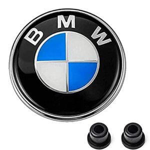 foger 82mm hood emblem replacement for bmw: hood emblem logo badge roundel 82mm 51148132375 + 2 grommets