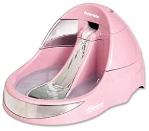 petmate 24852 deluxe fresh flow pet fountain, bubblegum stainless