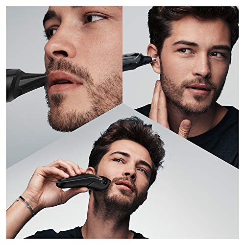 Braun Hair Clippers for Men, 7-in-1 Beard, Ear & Nose Trimmer, Mens Grooming Kit, Cordless & Rechargeable, with Gillette ProGlide Razor, Blue, 9 Piece Set