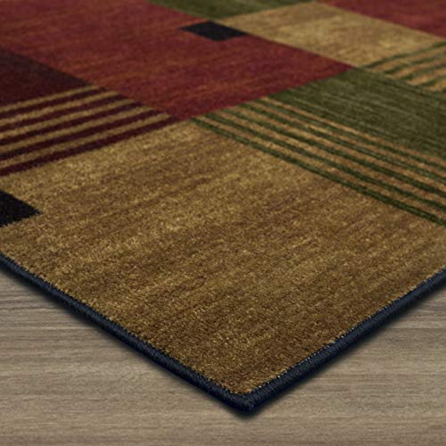 Mohawk Home Alliance Modern Geometric Red 6' x 9' Area Rug Perfect for Living Room, Dining Room, Office