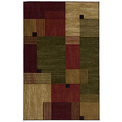 Mohawk Home Alliance Modern Geometric Red 6' x 9' Area Rug Perfect for Living Room, Dining Room, Office