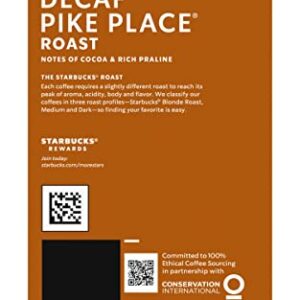 Starbucks Decaf Pike Place Roast, K-Cup for Keurig Brewers, 24 Count