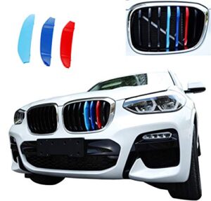 exact fit ///m-colored grille insert trims compatible with bmw g01 x3 2018-2021 or g02 x4 2019-2021 (not fit for 2020 x4 m40i) accessories for w/standard kidney grille (7beams)