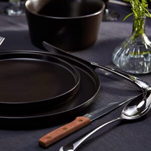 Stone Lain Coupe Dinnerware Set, Service For 8, Black Matte, 32 Piece