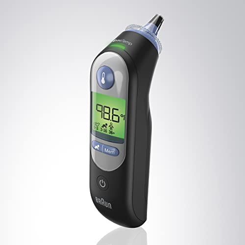 Braun ThermoScan 7 – Digital Ear Thermometer for Kids, Babies, Toddlers and Adults – Fast, Gentle, and Accurate Results in 2 Seconds - Black, IRT6520