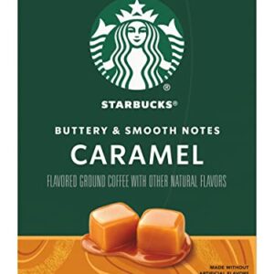 Starbucks Flavored Coffee K-Cup Pods, Caramel Flavored Coffee, Made without Artificial Flavors, Keurig Genuine K-Cup Pods, 10 CT K-Cups/Box (Pack of 2 Boxes)