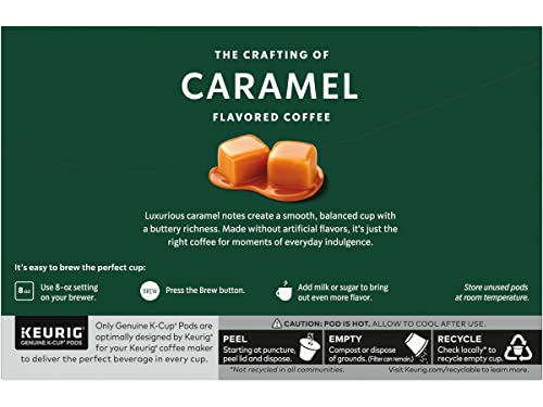 Starbucks Flavored Coffee K-Cup Pods, Caramel Flavored Coffee, Made without Artificial Flavors, Keurig Genuine K-Cup Pods, 10 CT K-Cups/Box (Pack of 2 Boxes)