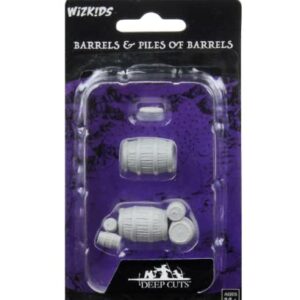 WizKids Deep Cuts Unpainted Miniatures Terrain: Wave 5: Barrel & Pile of Barrels