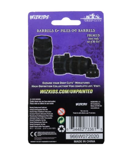 WizKids Deep Cuts Unpainted Miniatures Terrain: Wave 5: Barrel & Pile of Barrels