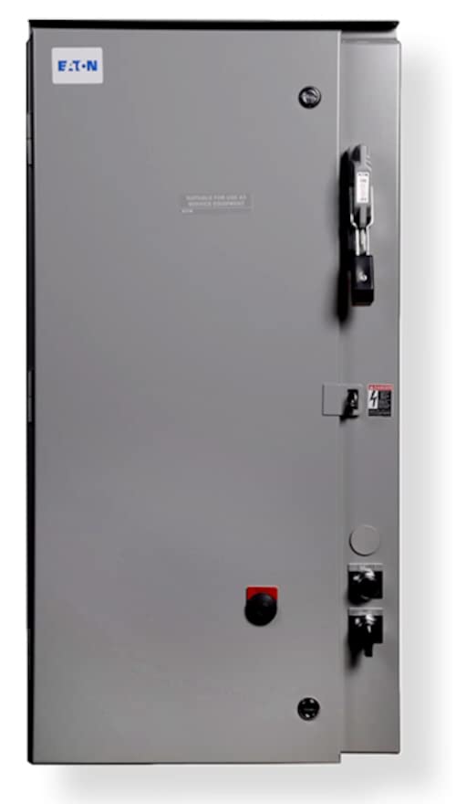 Eaton ECN5422AAE Freedom Industrial Pump Panel, NEMA 3R Painted Steel Enclosure, 110V/50 Hz-120V/60, NEMA Size 2, 60A/600V Type R Fuse Clip, C440 Solid-State Electronic Overload Relay