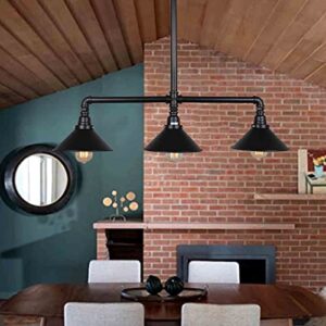 unitary farmhouse pendant lights kitchen island, kitchen light fixtures, rustic dining room light fixture with 3 e26 bulb sockets, black metal pool table lights, ceiling pendant light fixtures