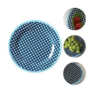 KOWMcp Dinner Plates Household Round Dinner Plate Dessert Fruit Food Storage Tray (Color : Red)