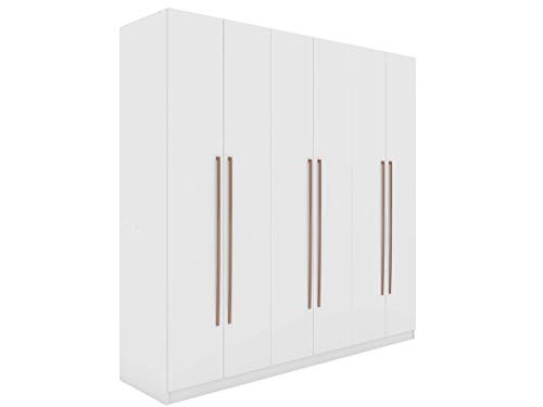 Manhattan Comfort Gramercy Contemporary Modern Freestanding Wardrobe Armoire Closet, 82.48", White