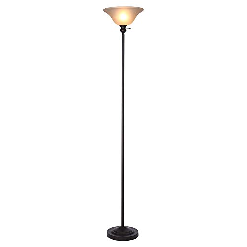 Hampton Bay 71.25 in. Bronze Torchiere Floor Lamp 1000029926 - New