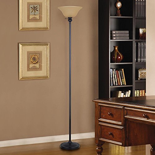 Hampton Bay 71.25 in. Bronze Torchiere Floor Lamp 1000029926 - New