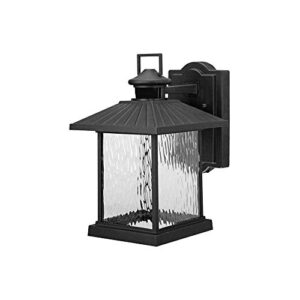 hampton bay 1000 001 784 lumsden wall-mount outdoor black led motion sensor lantern, see picture