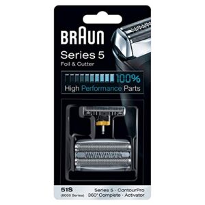 braun 5s series 5 electric shaver replacement foil & cassette cartridge, silver