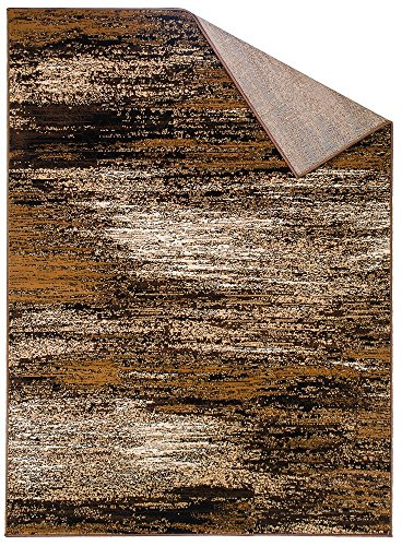 PRO RUGS Chocolate/Brown/Gold Abstract Contemporary Modern Design Mixed Colors Area Rug. (8 FEET X 10 FEET)